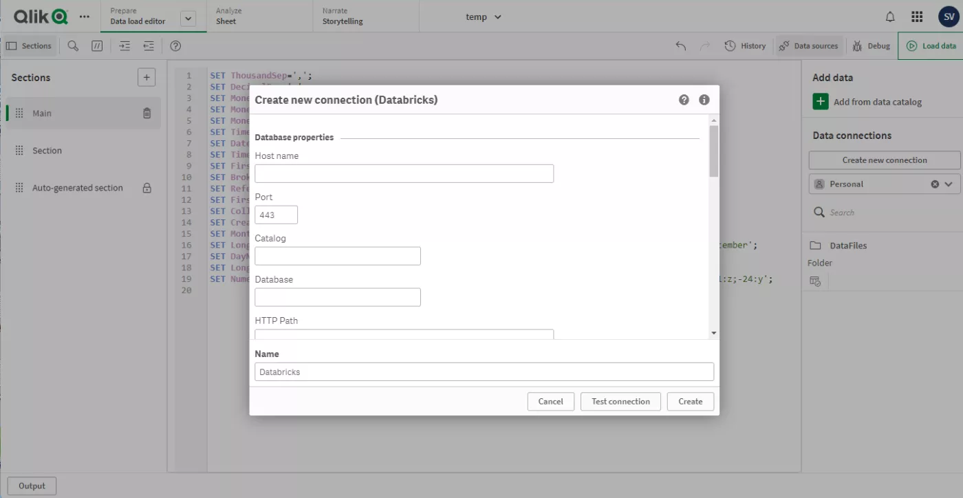 Connecting Qlik Sense to Databricks: Manual vs. Partner Connect | element61